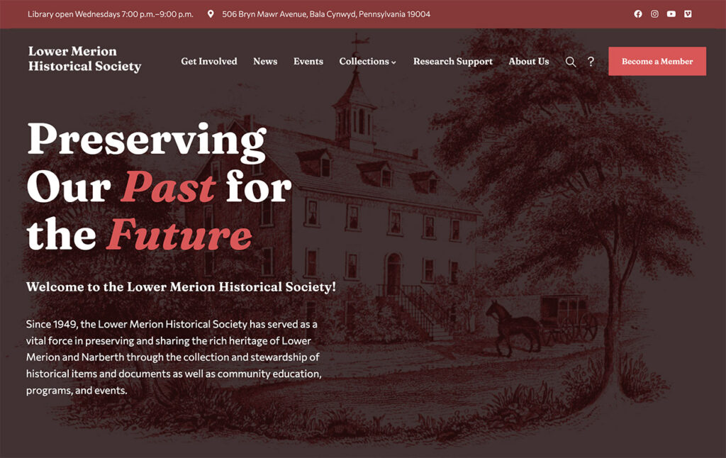 LMHS Website Gets a New Look – Welcome to the Lower Merion Historical ...